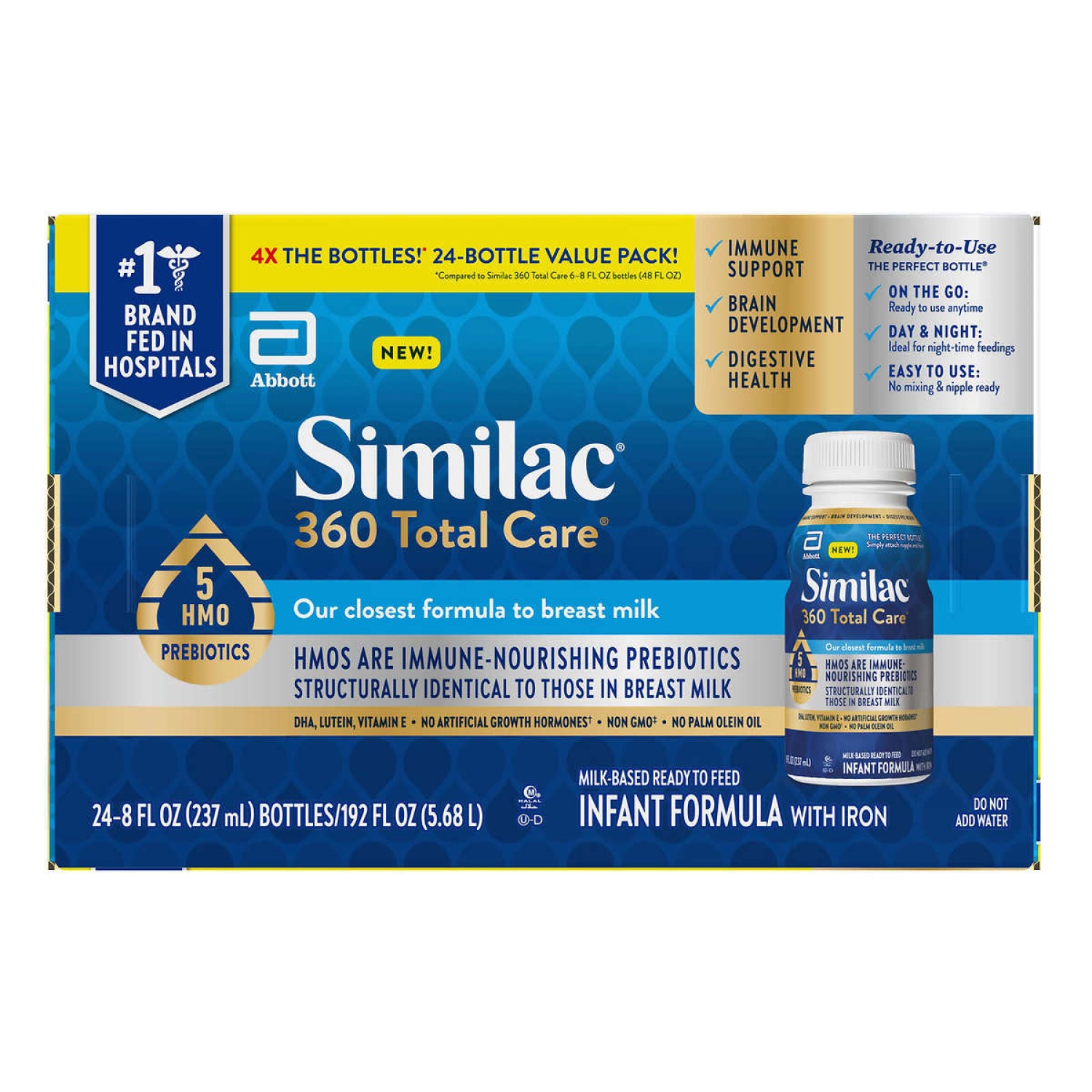 Similac 360 Total Care Ready to Feed Infant Formula 8 Fl Oz 24 pack